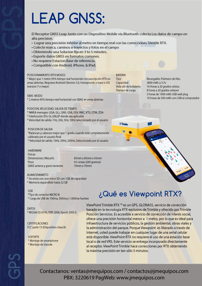 GPS LEAP TRIMBLE EN TIEMPO REAL